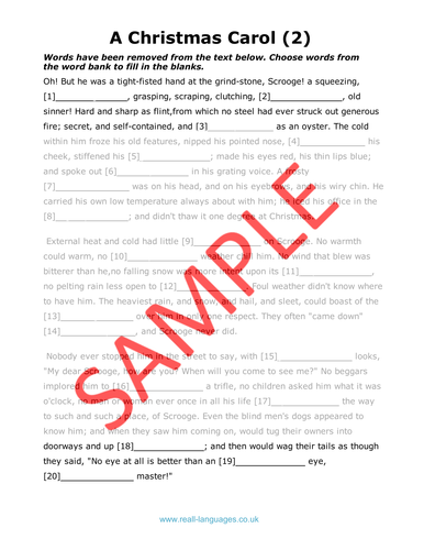 A Christmas Carol (2): English Comprehension and Activities | Teaching ...