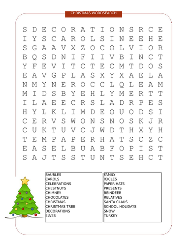 Christmas Wordsearch and Word Ladders (Literacy) | Teaching Resources