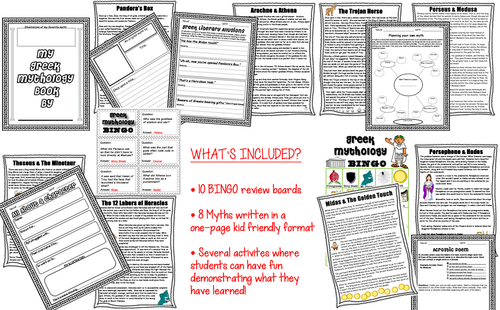 Greek Mythology Stories and Activities | Teaching Resources