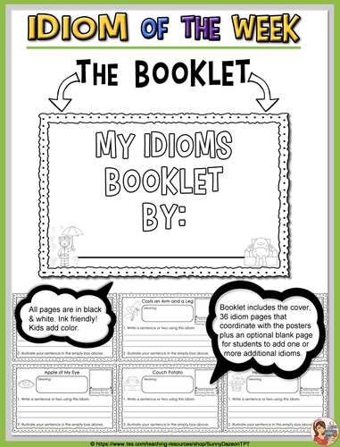 Idiom of the Week (posters & booklet) | Teaching Resources