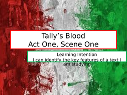 Tally's Blood - Anne Marie Di Mambro Resources | Teaching Resources