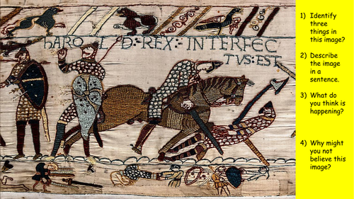 Battle of Hastings 1066 - Harold's Death Source Analysis | Teaching ...