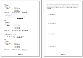 GCSE maths, Intro to algebra, Collect and simplify terms, expanding ...