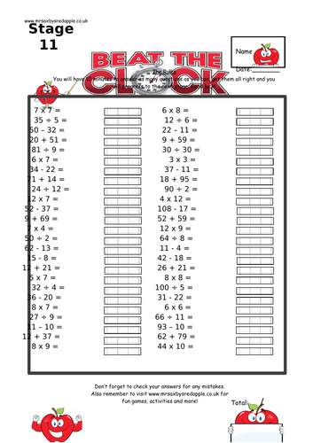 Beat the Clock - all files | Teaching Resources