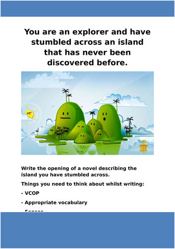 Creative Writing - Discovery Island | Teaching Resources