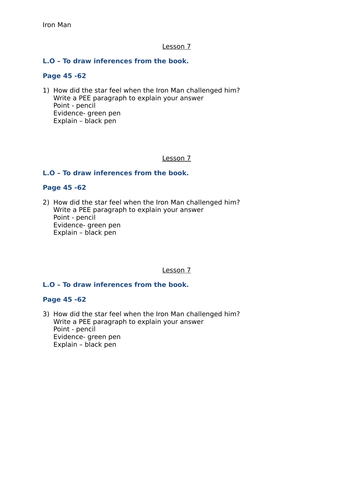 Whole Class Guided Reading - Ted Hughes, The Iron Man | Teaching Resources