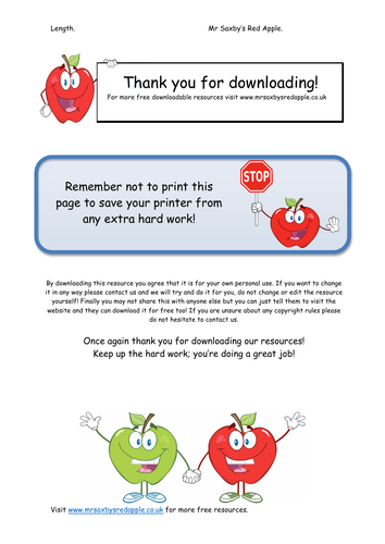 Length Word Problems Year 3, 4, 5 Maths 3 levels of differentiation ...