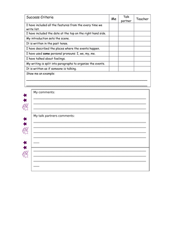 Explanation Text Success Criteria | Teaching Resources