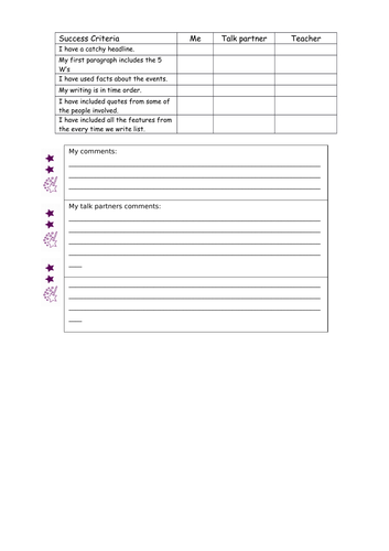 Adventure Story Success Criteria | Teaching Resources