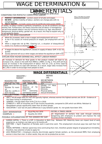A-Level - Economics - Micro - Wage Differentials | Teaching Resources