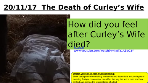 Death of Curley's Wife lesson. Of Mice and Men Chapter 5 | Teaching ...