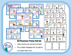 Fluency Practice Voice Cards | Teaching Resources