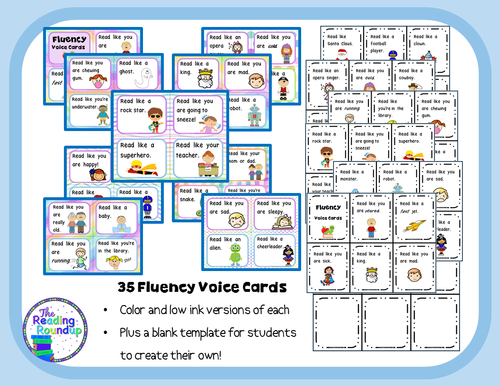 Fluency Practice Voice Cards | Teaching Resources