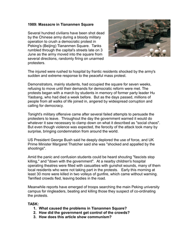 China Lesson 2 - Communism | Teaching Resources