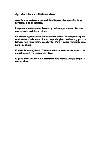 La comida Ks3 Reading task | Teaching Resources