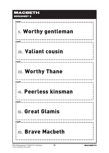 Macbeth Unit of Work | Teaching Resources