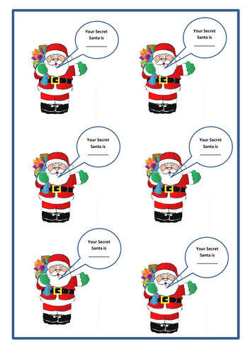 Christmas - Secret Santa! | Teaching Resources
