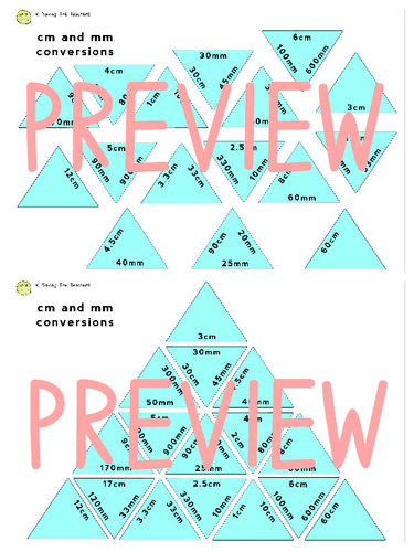 Measurement Conversion Tarsia Puzzles: MM, CM, and Meters | Teaching ...