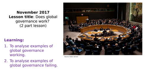 Global governance | Teaching Resources