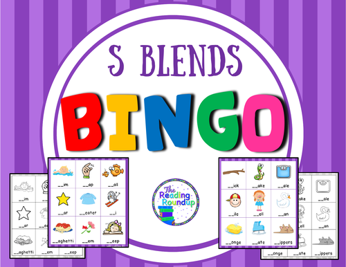 Blends Bingo Game (S Blends) | Teaching Resources