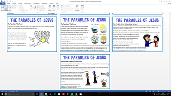 9 Parables of Jesus: Information Guide or Activity Sheets by CreativeRE ...