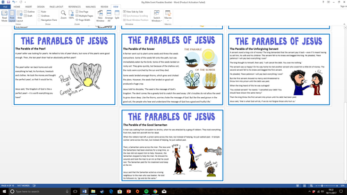 9 Parables of Jesus: Information Guide or Activity Sheets | Teaching Resources