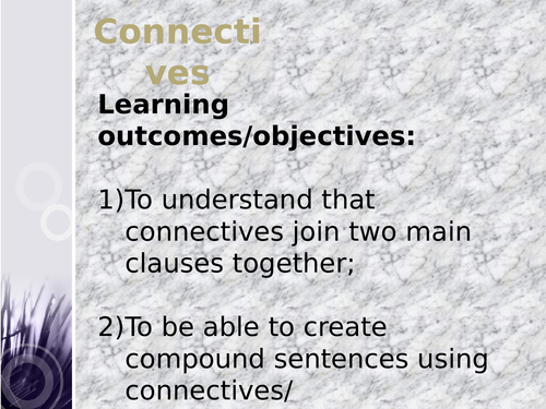 CONNECTIVES / CONJUNCTIONS POWERPOINT AND STARTER ACTIVITY | Teaching ...