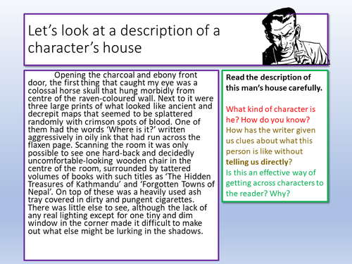 Understanding Character Through Description | Teaching Resources