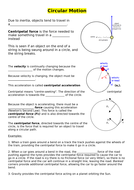 Circular motion | Teaching Resources