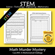 STEM Math Murder Mystery Subtraction #45 A Math Challenge | Teaching ...