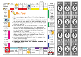 Fitness Monopoly Board | Teaching Resources