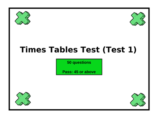 Times Tables Tests - 2 PowerPoint Presentations | Teaching Resources