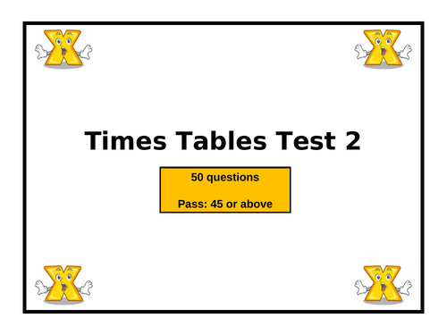 Times Tables Tests - 2 PowerPoint Presentations | Teaching Resources