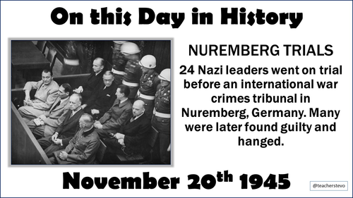 Nuremberg Trial Starter Activities - On This Day | Teaching Resources