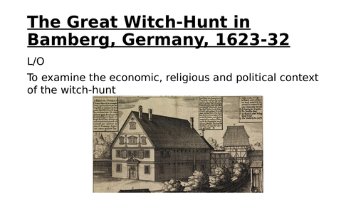 Witchcraze - Bamberg - context | Teaching Resources