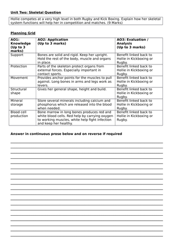 AQA GCSE PE (1-9) Long or Extended Answer Questions Pack | Teaching ...
