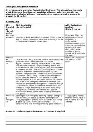 AQA GCSE PE (1-9) Long or Extended Answer Questions Pack | Teaching ...