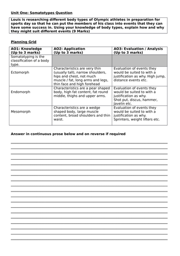 AQA GCSE PE (1-9) Long or Extended Answer Questions Pack | Teaching ...
