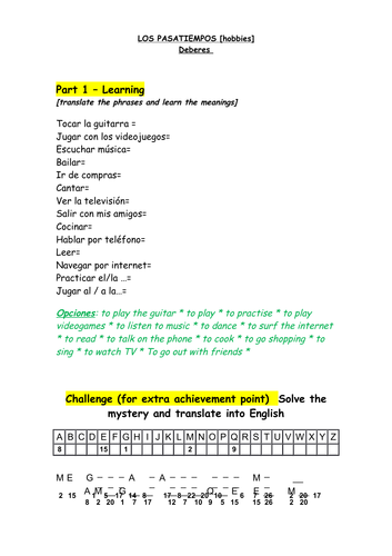 KS3 Spanish - FULL TOPIC - Sports and Free time - includes writing ...