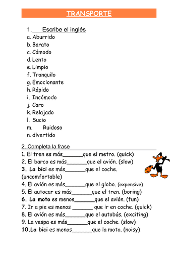 Spanish - el transporte/ LLEGAR/ buying a ticket dialogue/ past tense ...
