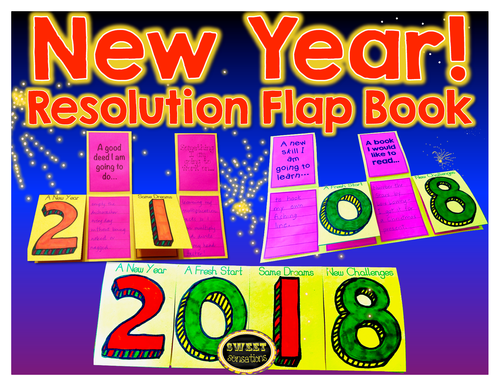 New Year Resolution Flap Book | Teaching Resources