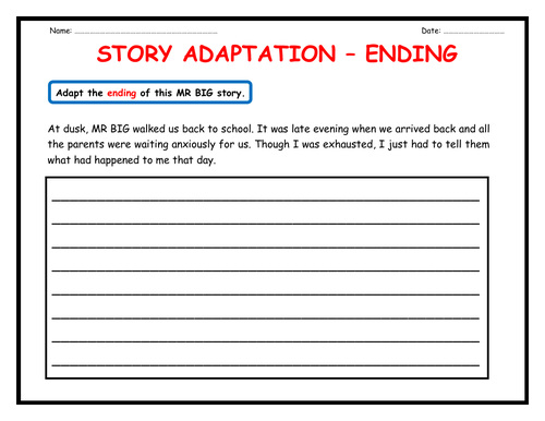 YEAR 2 CREATIVE WRITING - MR. BIG! | Teaching Resources