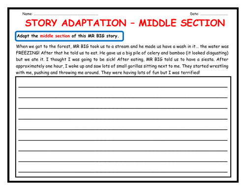 YEAR 2 CREATIVE WRITING - MR. BIG! | Teaching Resources