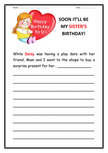 BIG WRITE: Birthday Surprise | Teaching Resources