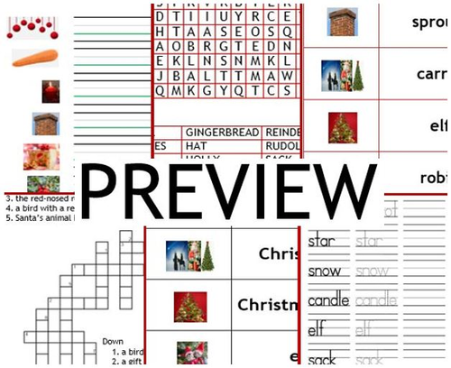 Christmas English ESL literacy activities | Teaching Resources