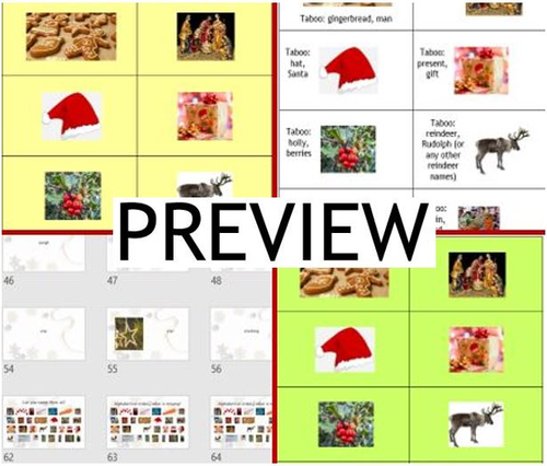 Christmas vocabulary English ESL activities games | Teaching Resources
