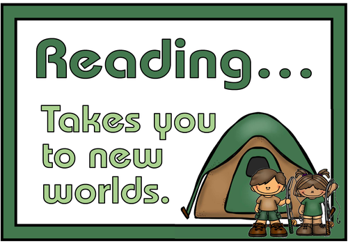 CAMPING THEMED REASONS TO READ POSTERS ND ACTIVITIES - READING ...
