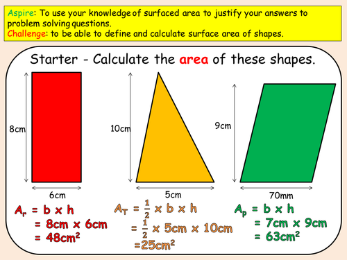 Surface Area | Teaching Resources