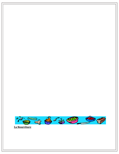 Nourriture (Food in French) Wordsearch 1 | Teaching Resources