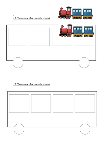Train Ride Story Map Key Words Worksheets | Teaching Resources